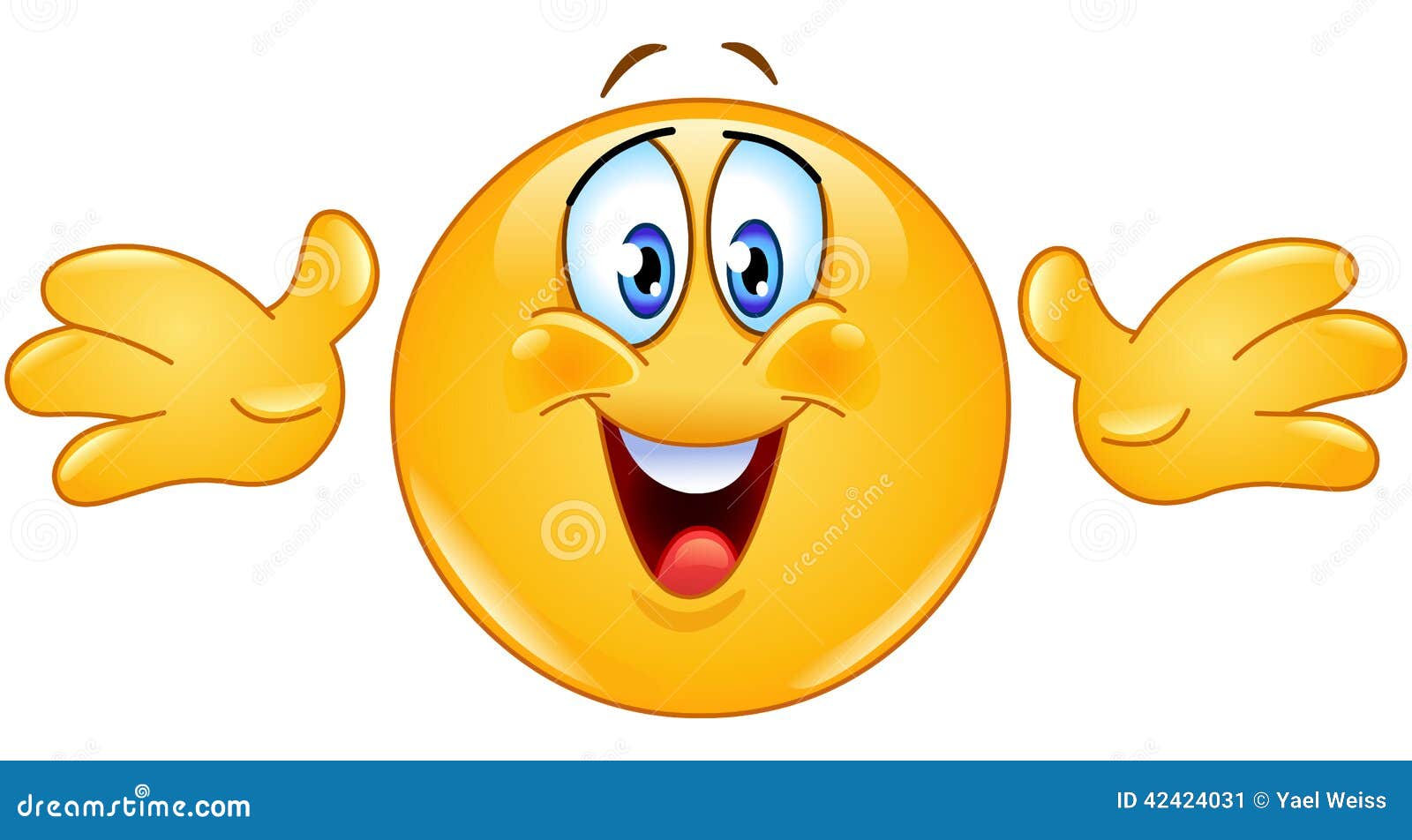 Emoticon Del Abrazo Ilustración del Vector - Imagen: 42424031