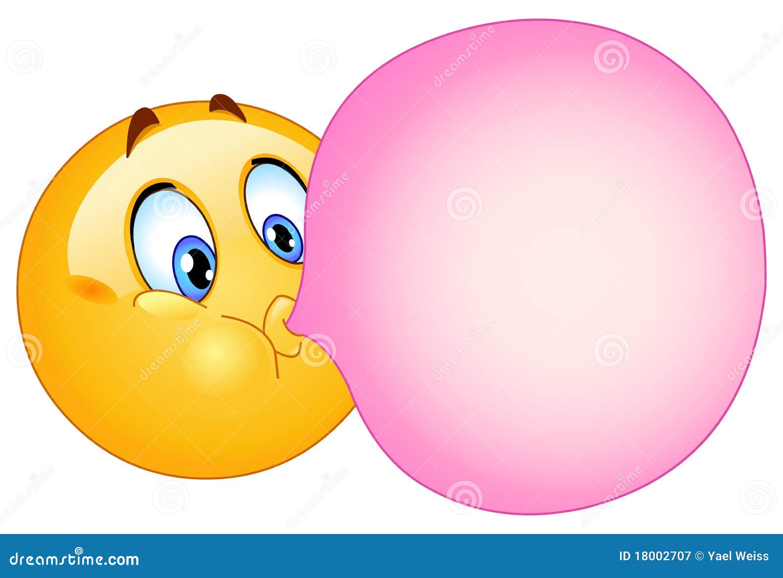 Emoticon Del Chicle De Globo Ilustración del Vector - Ilustración de ...