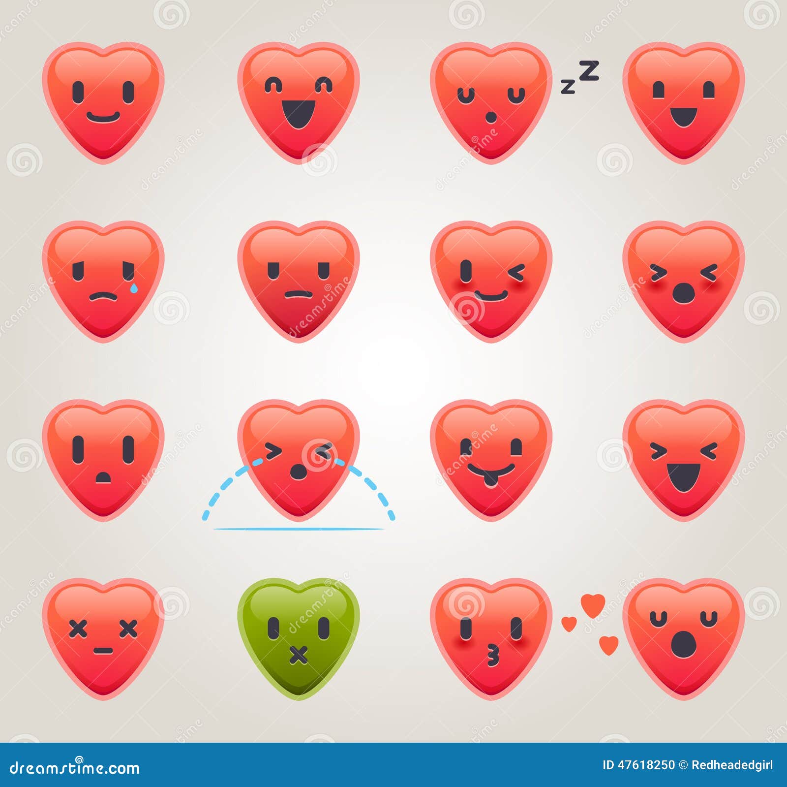 Emoticon del cuore illustrazione vettoriale. Illustrazione di ...