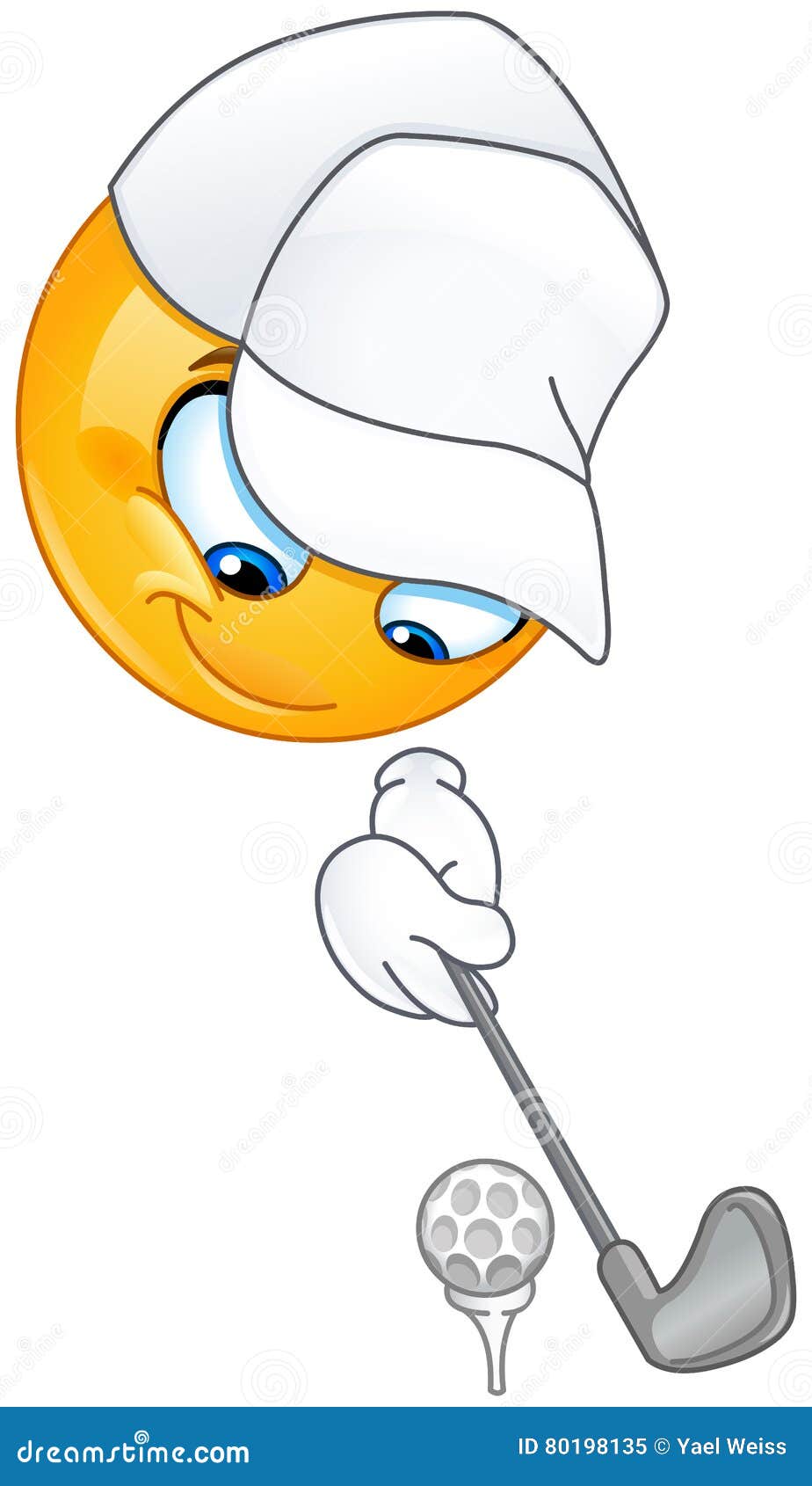 Emoticon del golf ilustración del vector. Ilustración de tenencia ...