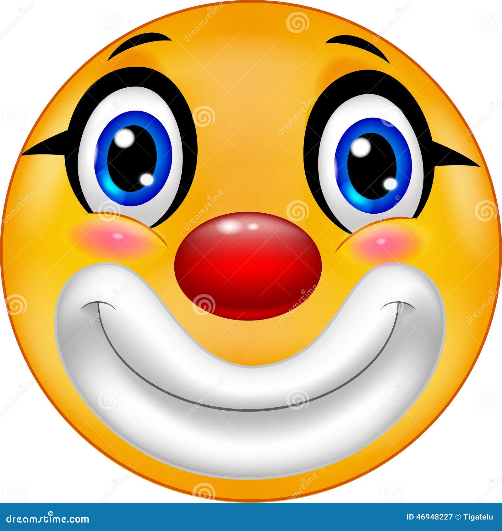 Emoticon Del Payaso De La Historieta Ilustración del Vector ...