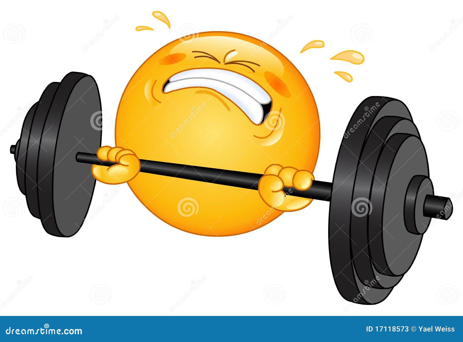 Emoticon del Weightlifter ilustración del vector. Ilustración de ...