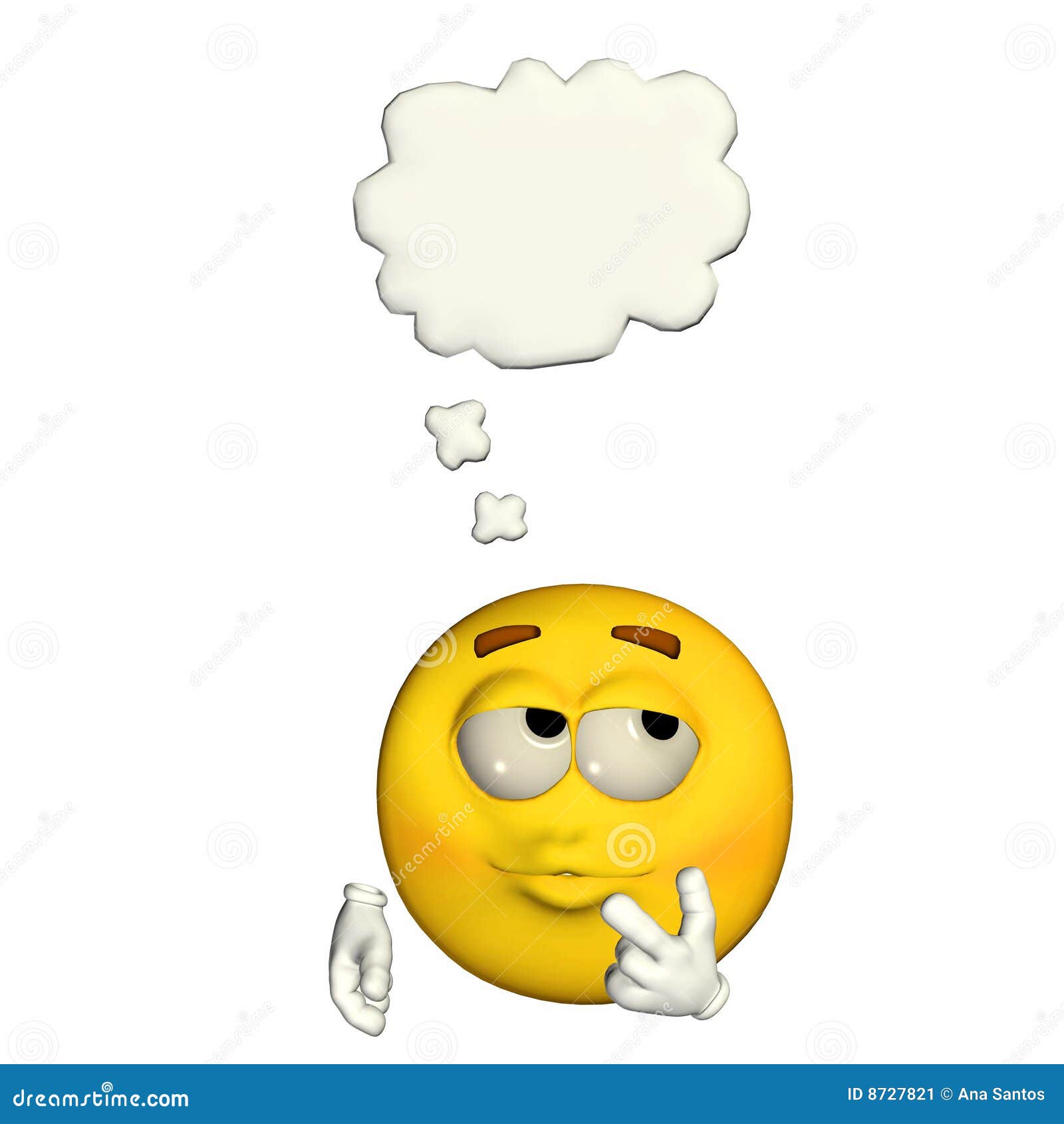 Emoticon - denkend stock abbildung. Illustration von email - 8727821