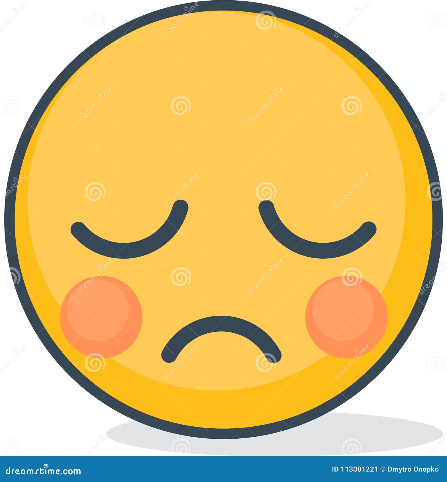 Emoticon Descontento Aislado Emoticon Aislado Ilustración del Vector ...