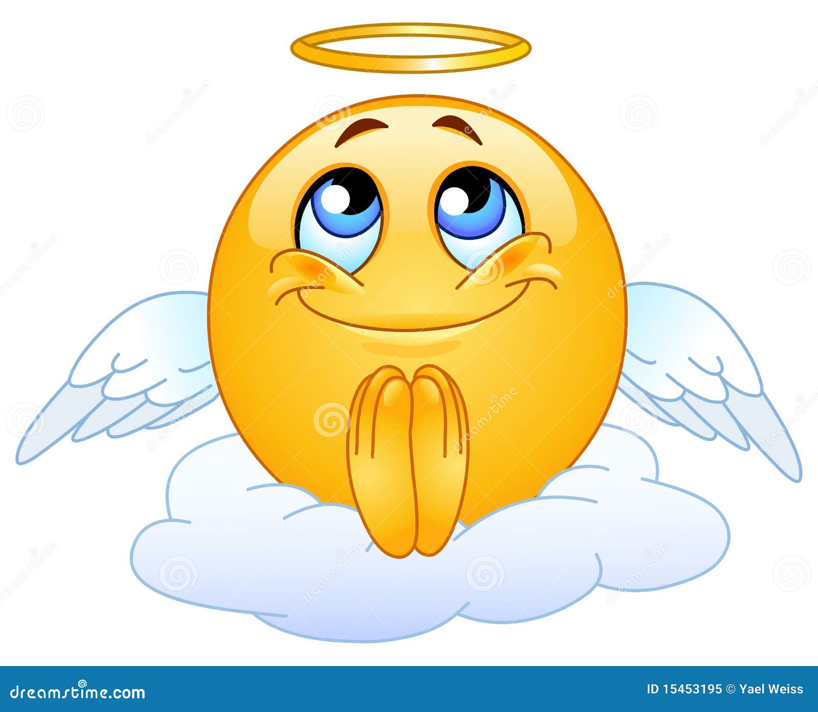 Emoticon di angelo illustrazione vettoriale. Illustrazione di ...