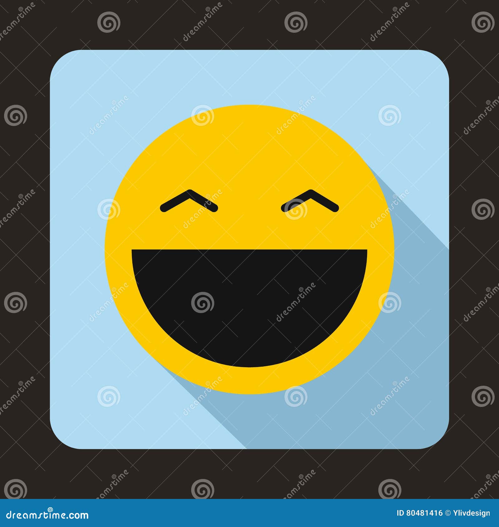 Emoticon Di Risata Con L'icona Aperta Della Bocca Illustrazione ...