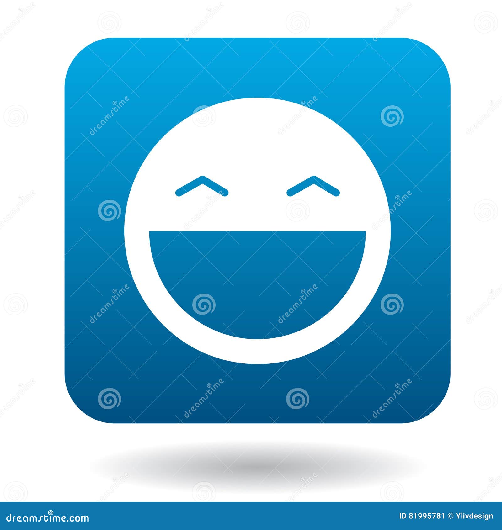 Emoticon Di Risata Con L'icona Aperta Della Bocca Illustrazione ...