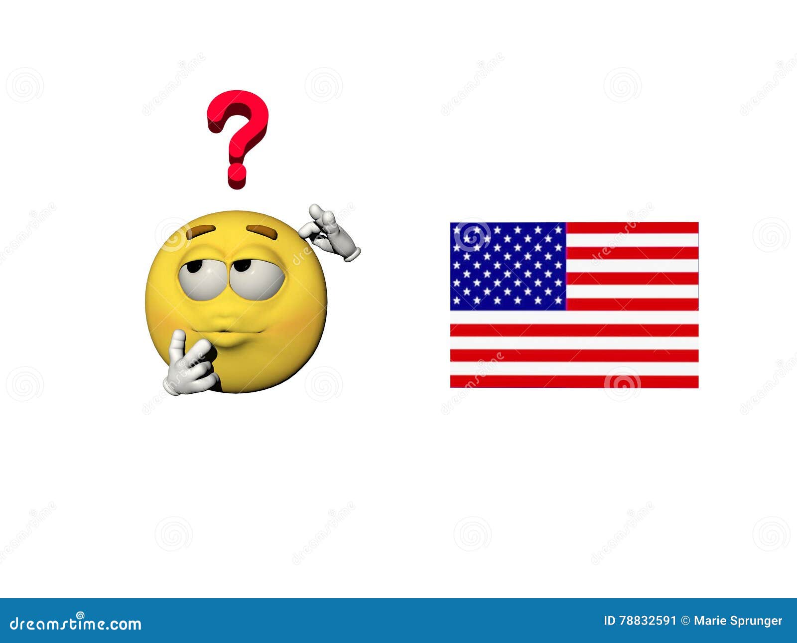 Emoticon Die De 3d V.S. Vragen - Geef Terug Stock Illustratie ...