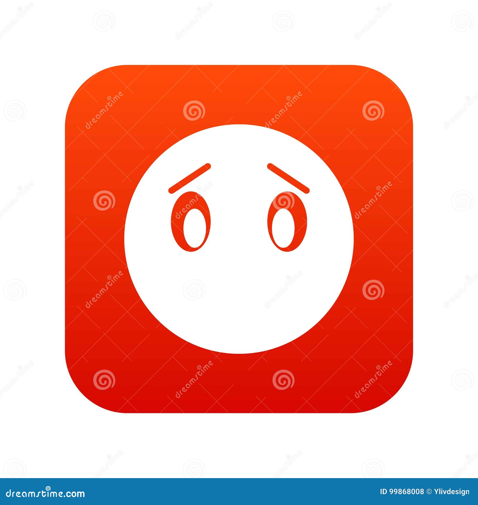 Emoticon digital red stock vector. Illustration of face - 99868008