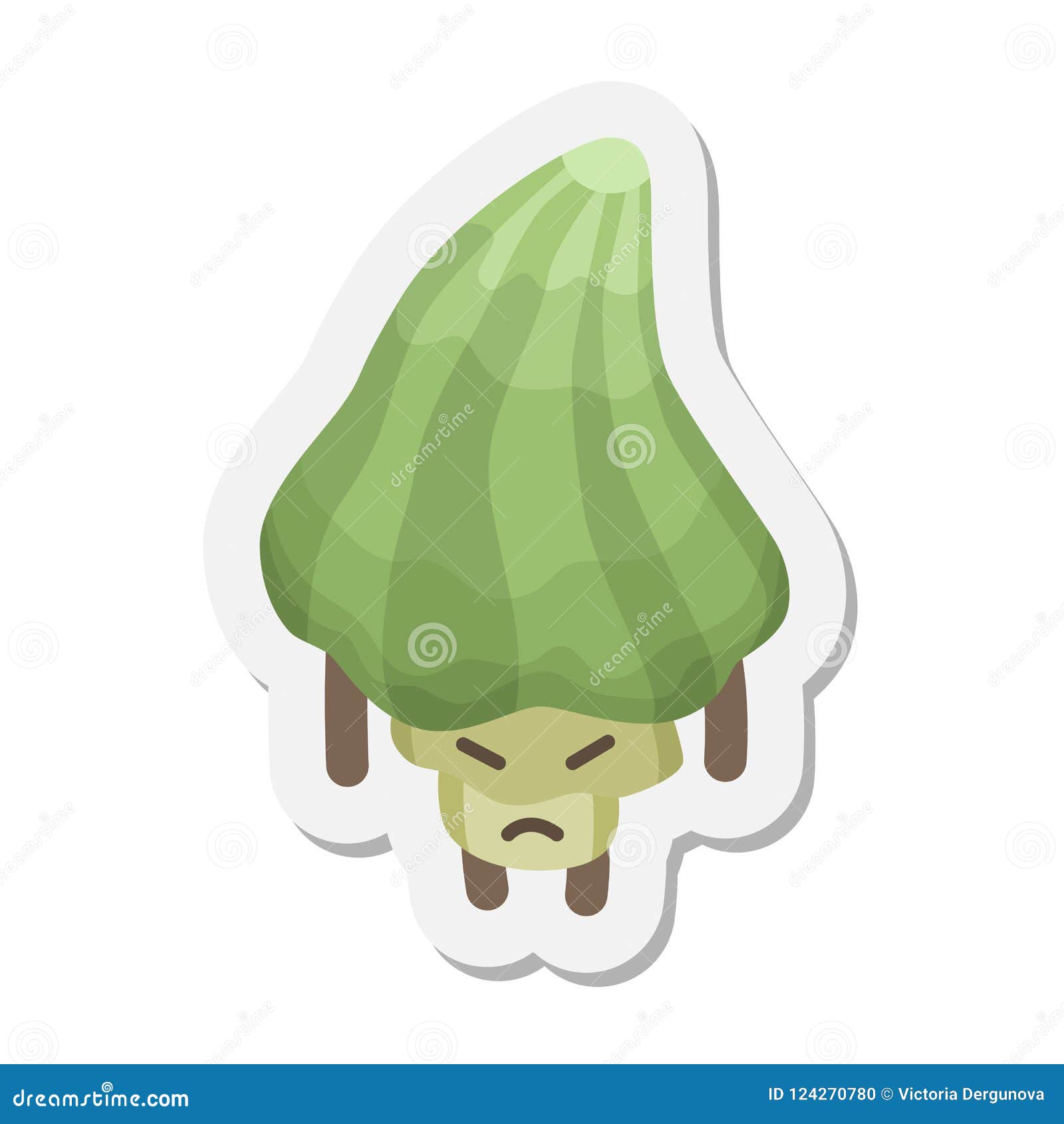 Emoticon Divertido De La Seta, Avatar Ilustración del Vector ...