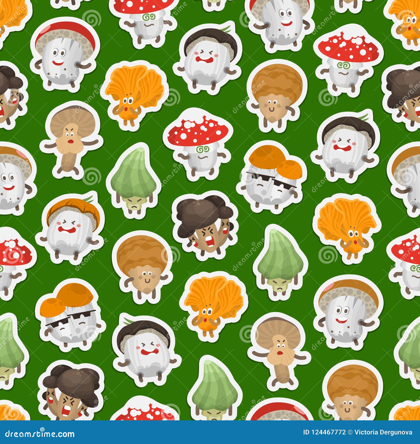 Emoticon Divertido De La Seta, Avatar Ilustración del Vector ...