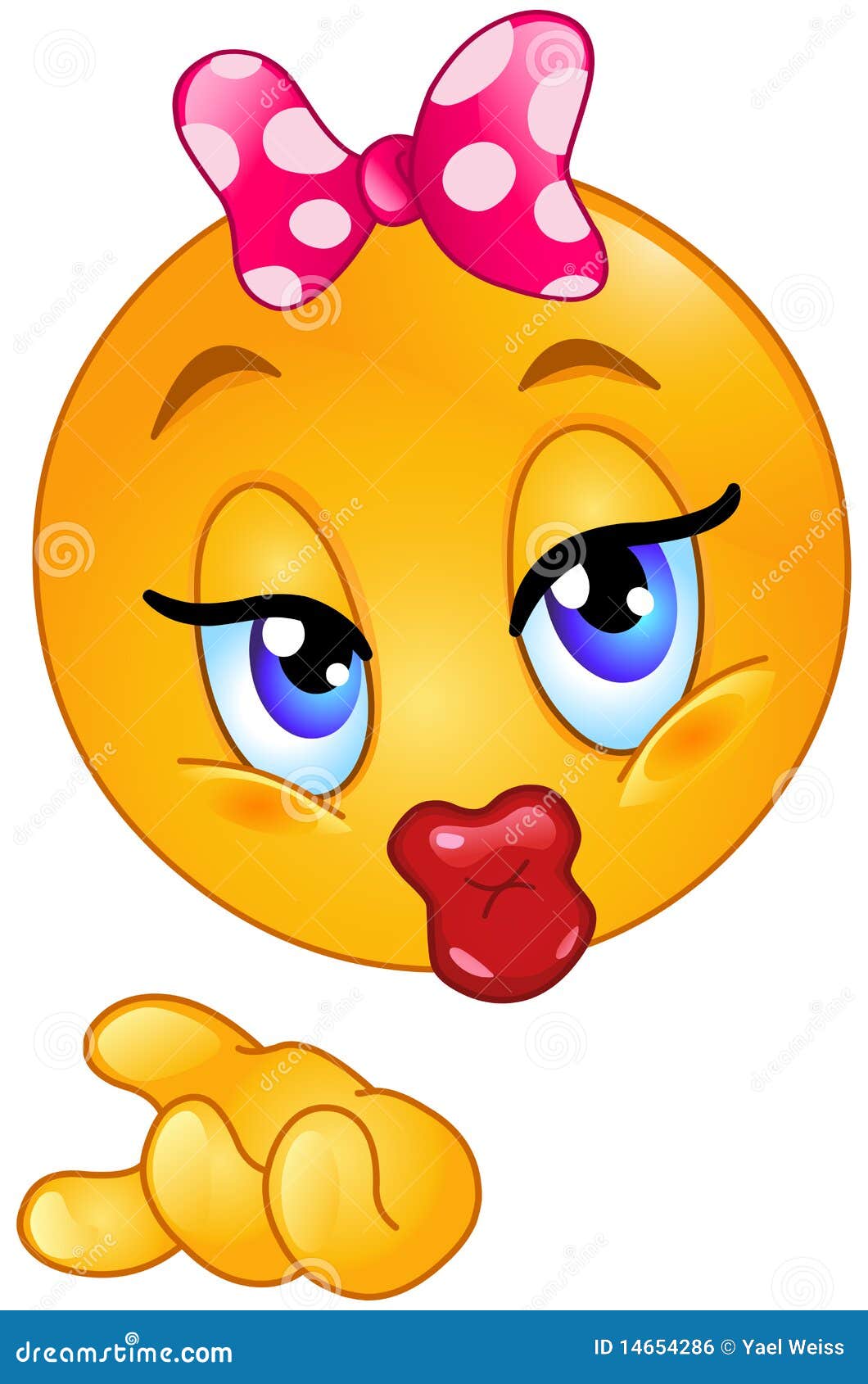 Emoticon do beijo ilustração do vetor. Ilustração de sopro - 14654286