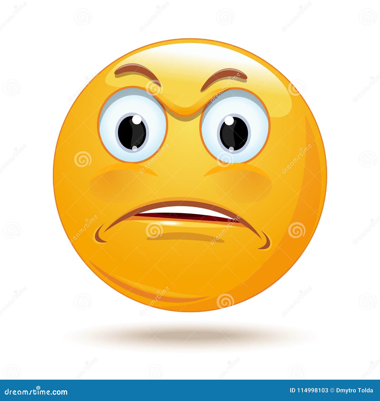 Emoticon Droevig Gezicht Vector Illustratie Vector Illustratie ...