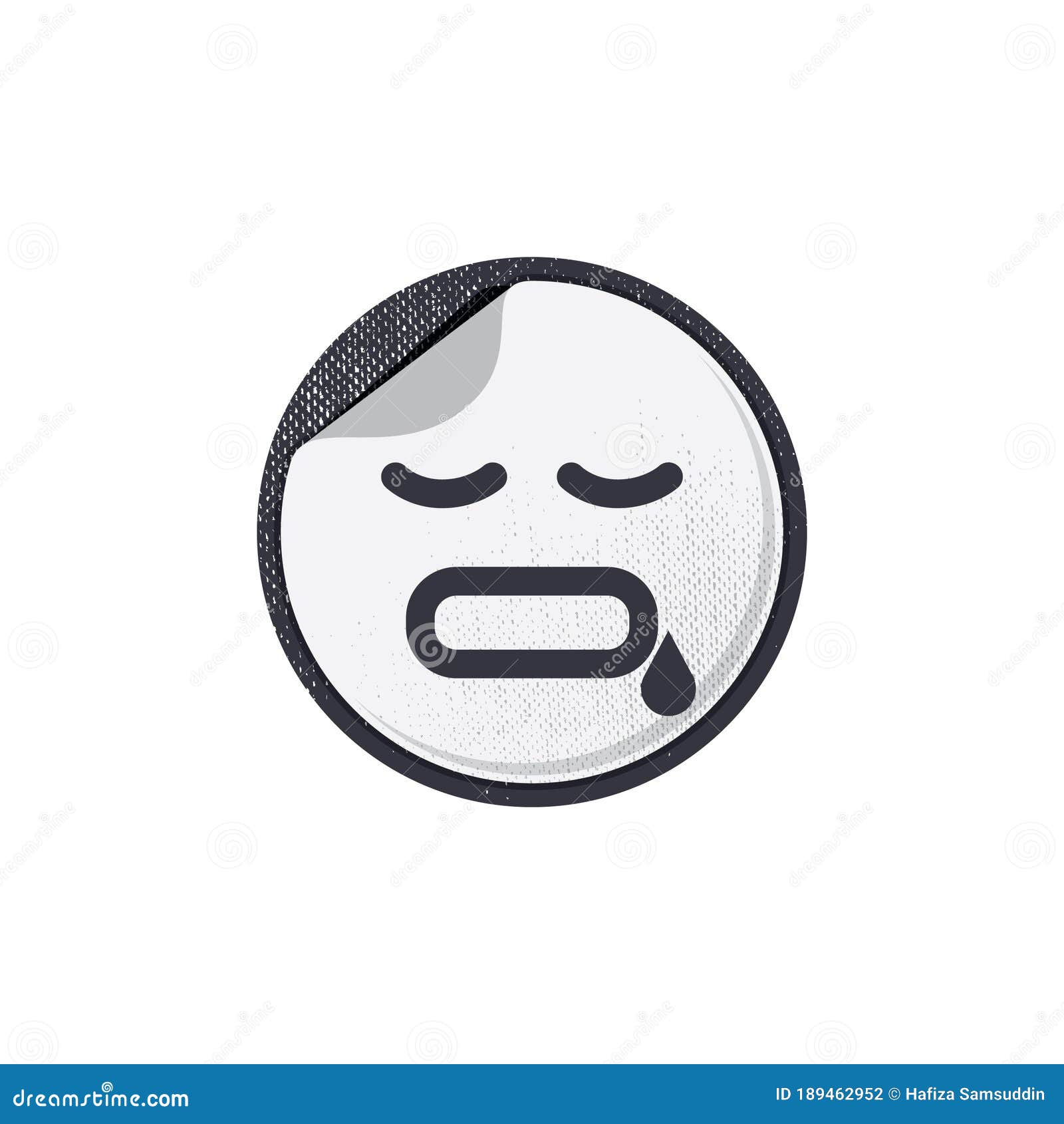 Emoticon Drooling. Vector Illustration Decorative Design Stock Vector ...
