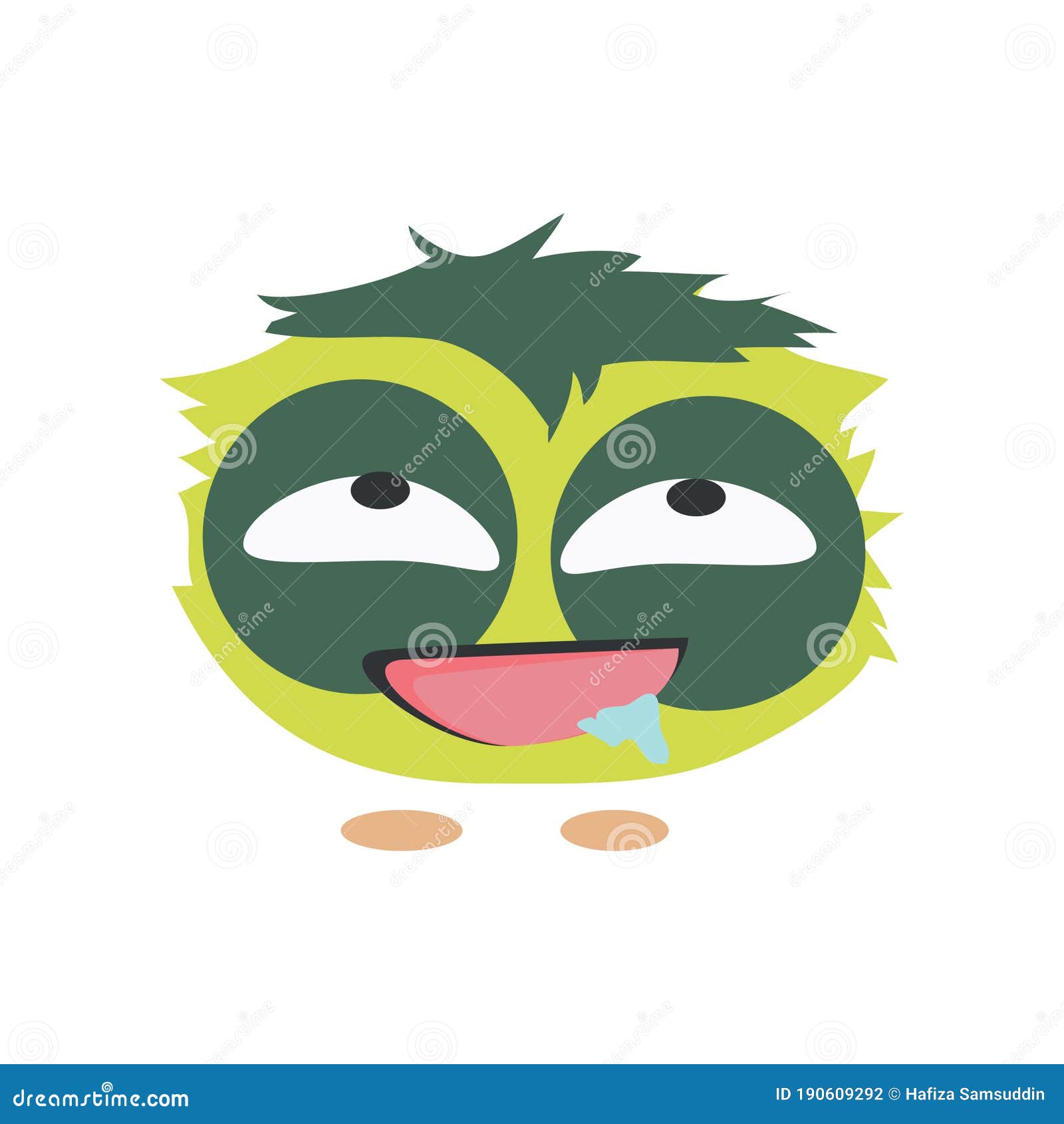 Emoticon Drooling. Vector Illustration Decorative Design Stock Vector ... Emoticon Drooling. Vector Illustration Decorative Design Stock Vector ...