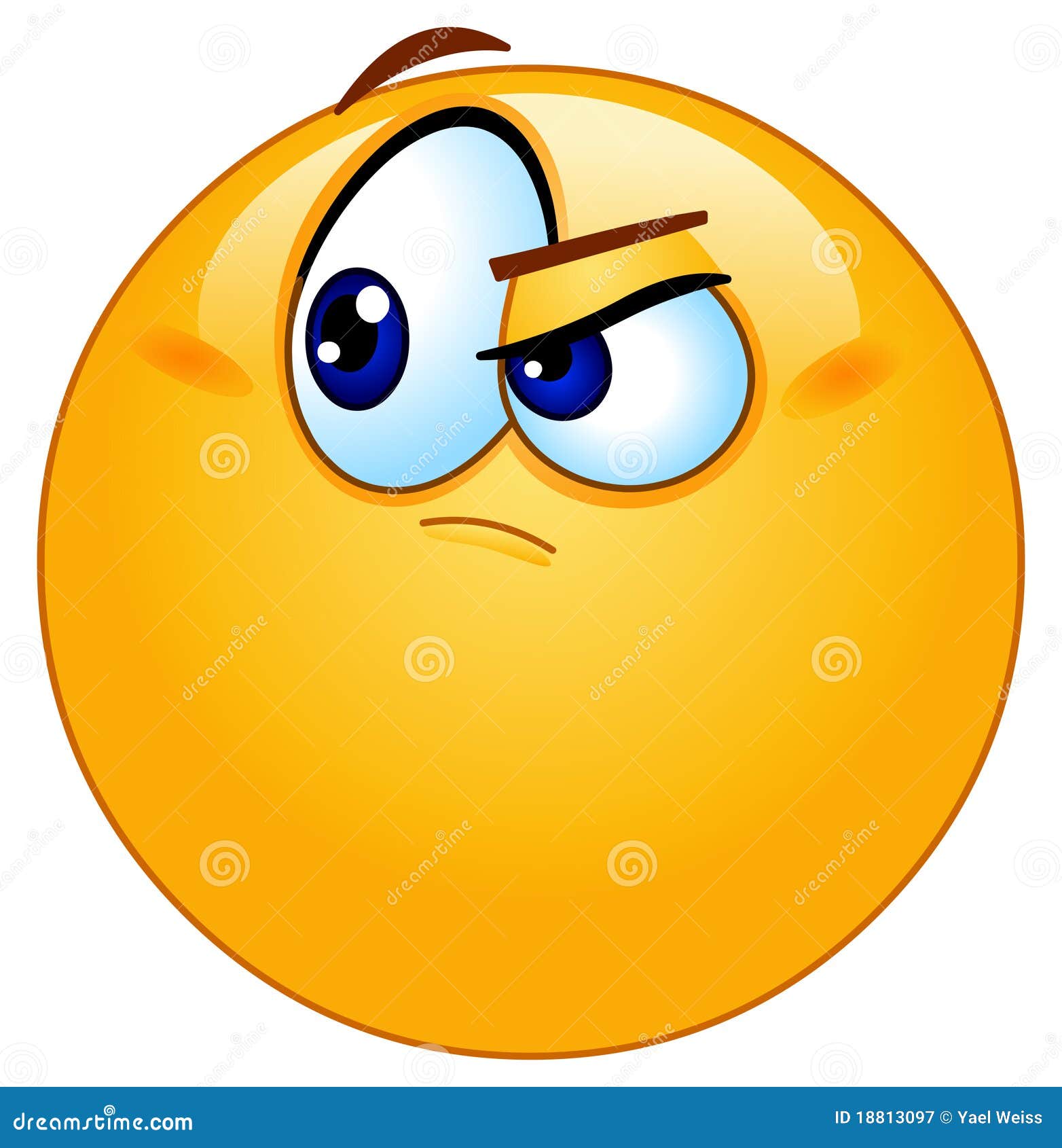 Emoticon dudoso ilustración del vector. Ilustración de humor - 18813097