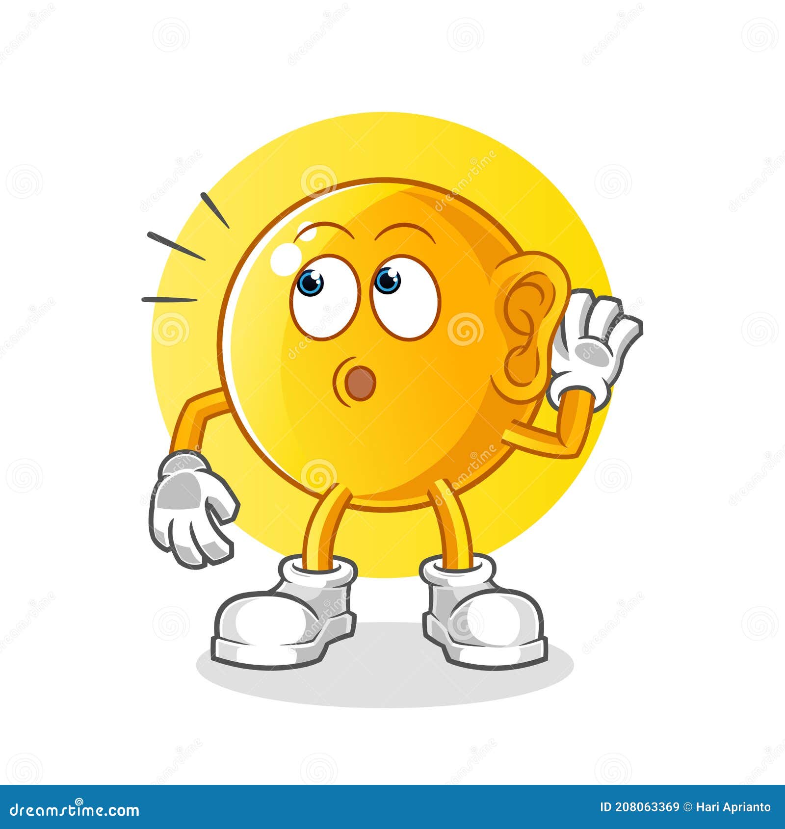 Cartoon Eavesdropping Woman Illustration | CartoonDealer.com #202384375