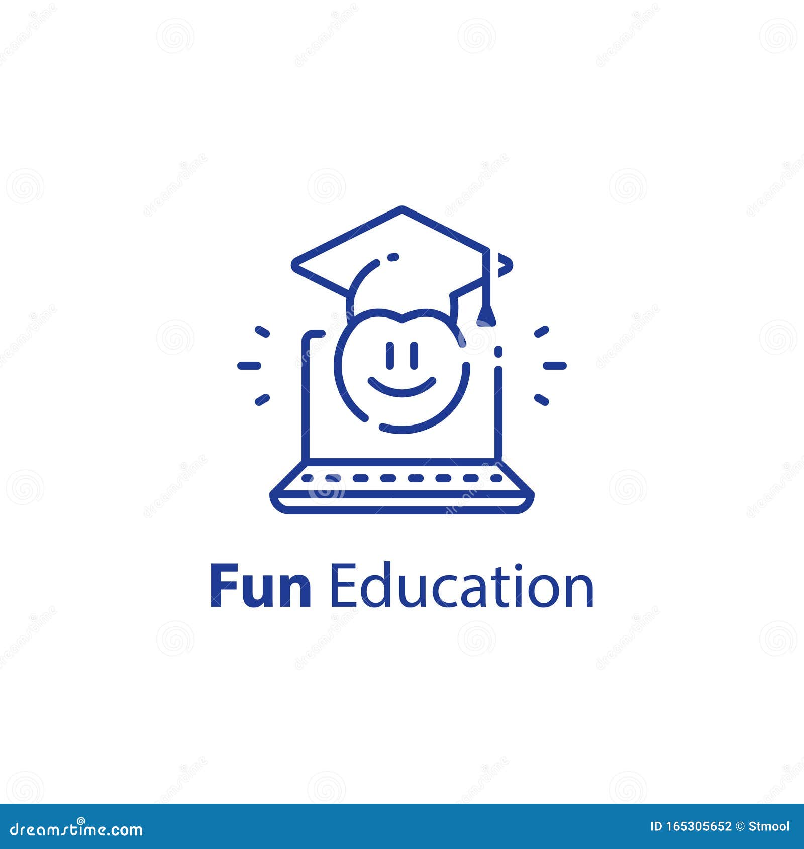 Education Is Fun, Emoticon Laughing Vector Illustration | CartoonDealer ...