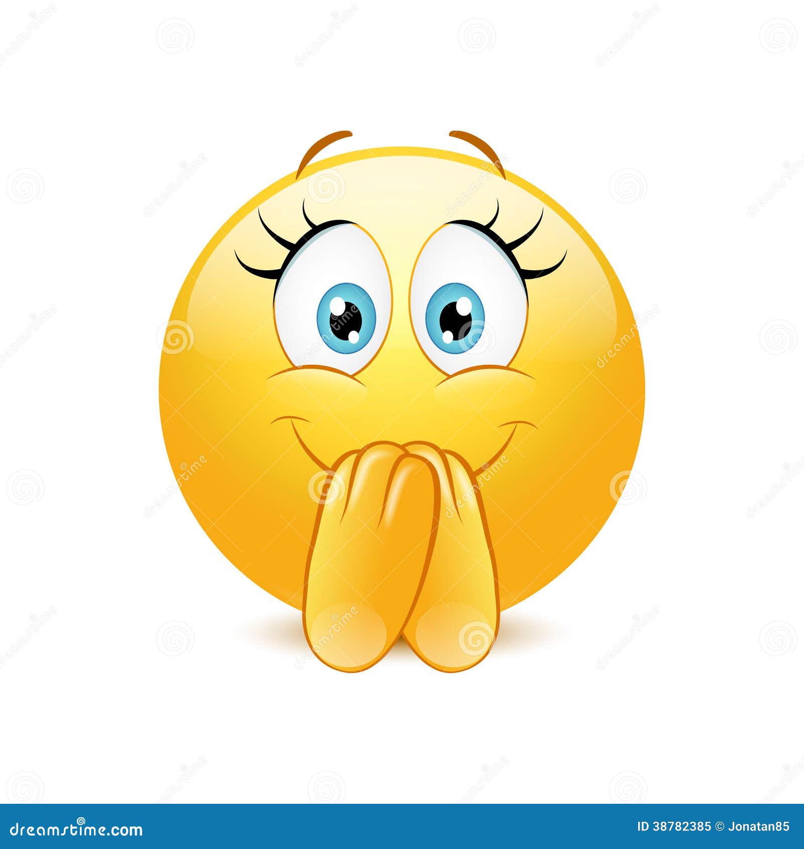 Emoticon emocionado ilustración del vector. Ilustración de anaranjado ...