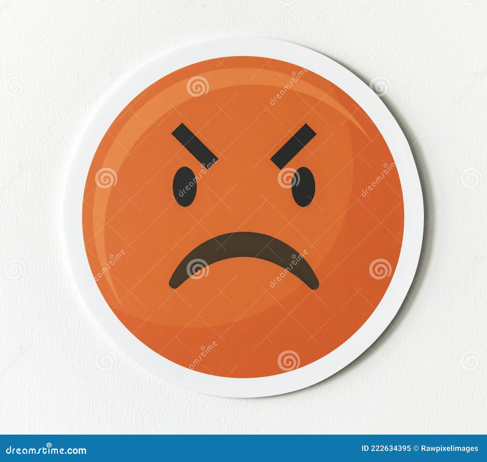 Emoticon Emoji Arg Face-ikon Stock Illustrationer - Illustration av ...