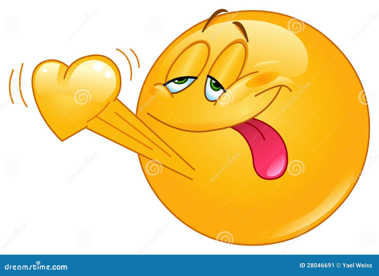 Emoticon en amor ilustración del vector. Ilustración de golpeo - 28046691