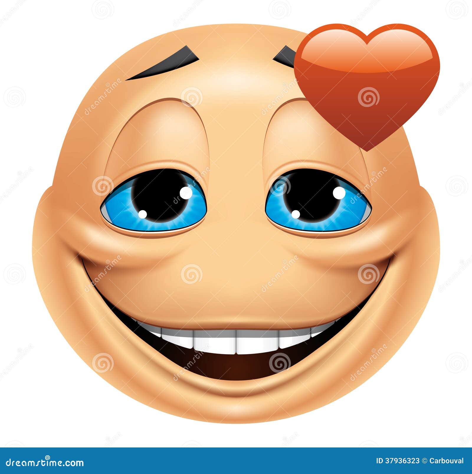 Emoticon en amor stock de ilustración. Ilustración de cara - 37936323