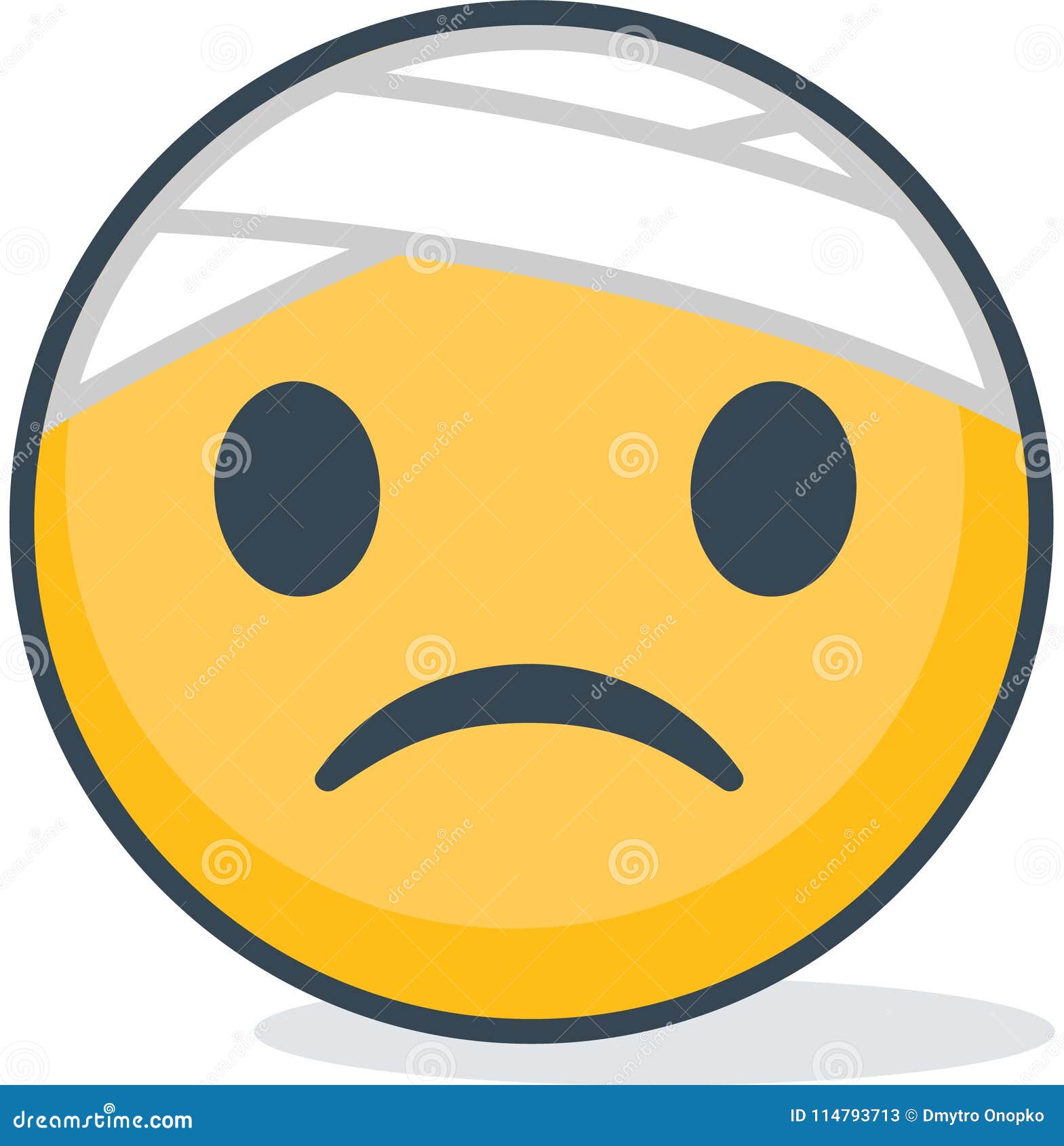 Emoticon Enfermo Aislado Emoticon Aislado Stock de ilustración ...