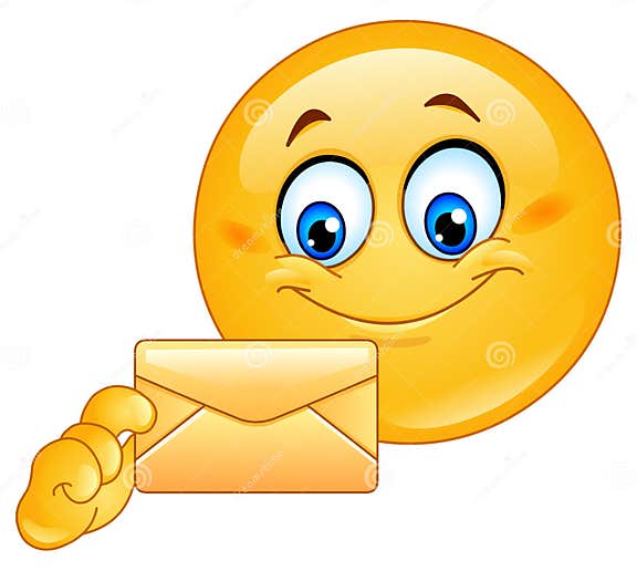 Emoticon with envelope stock vector. Illustration of chat - 20670236
