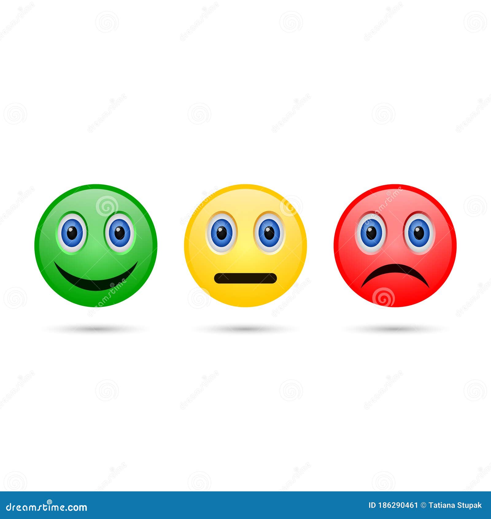 Emoticon Evaluatie Feedback Icon Smiley Different Mood. Vector Stock ...