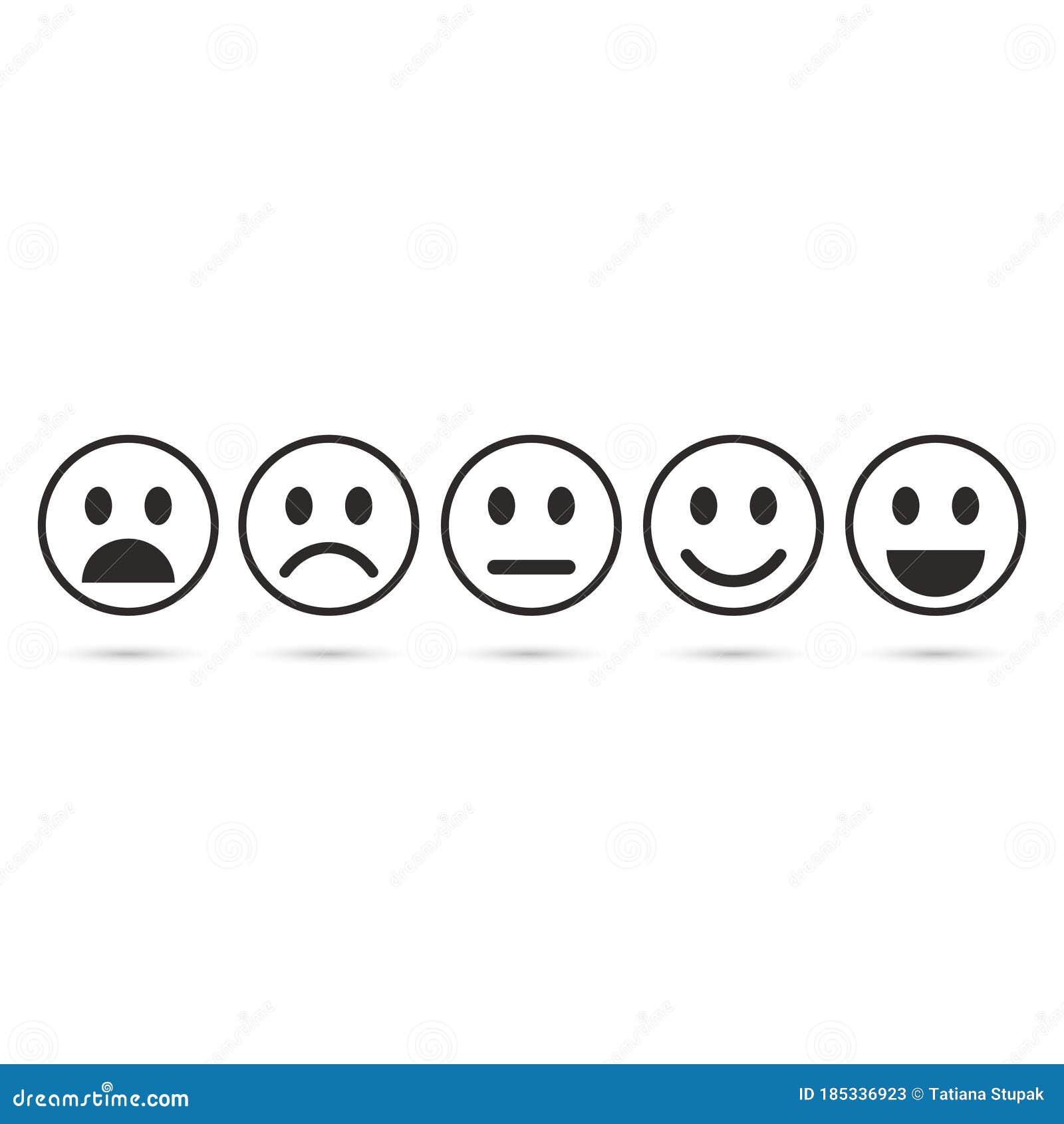 Emoticon Evaluation Line Icon, Feedback Icon. Vector Stock Vector ...