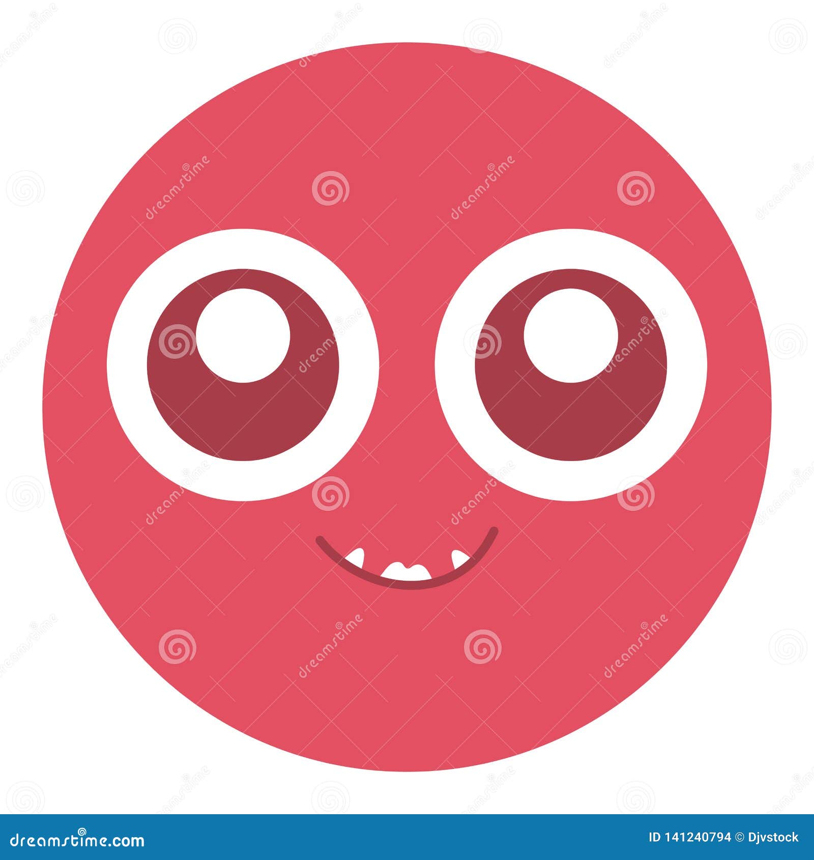 Emoticon Face with Crazy Teeth Stock Vector - Illustration of cartoon ...