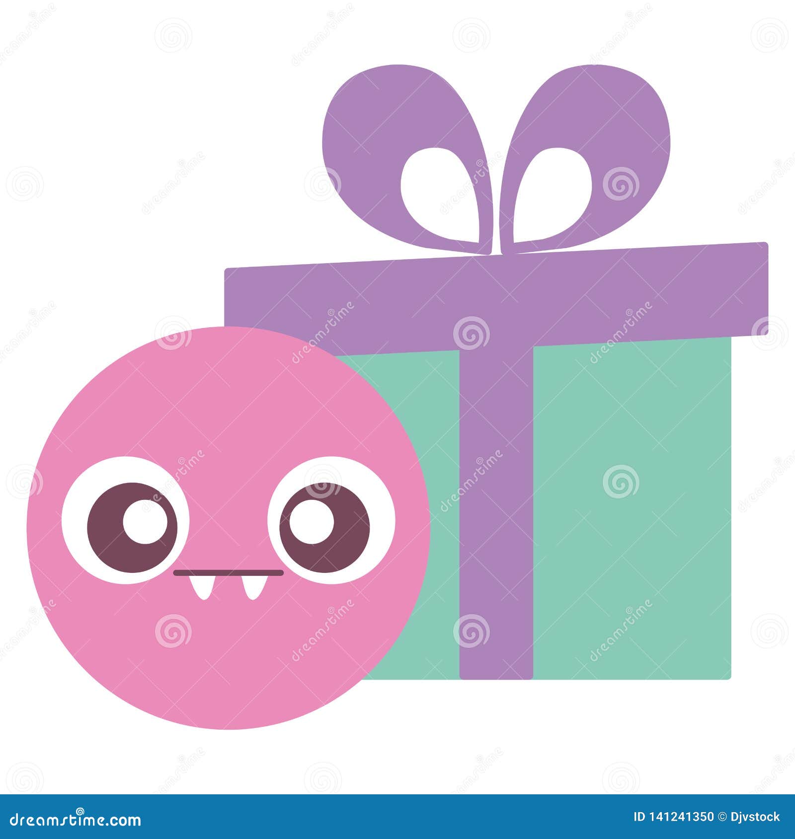 Emoticon Face with Giftbox Present Stock Vector - Illustration of gift ...