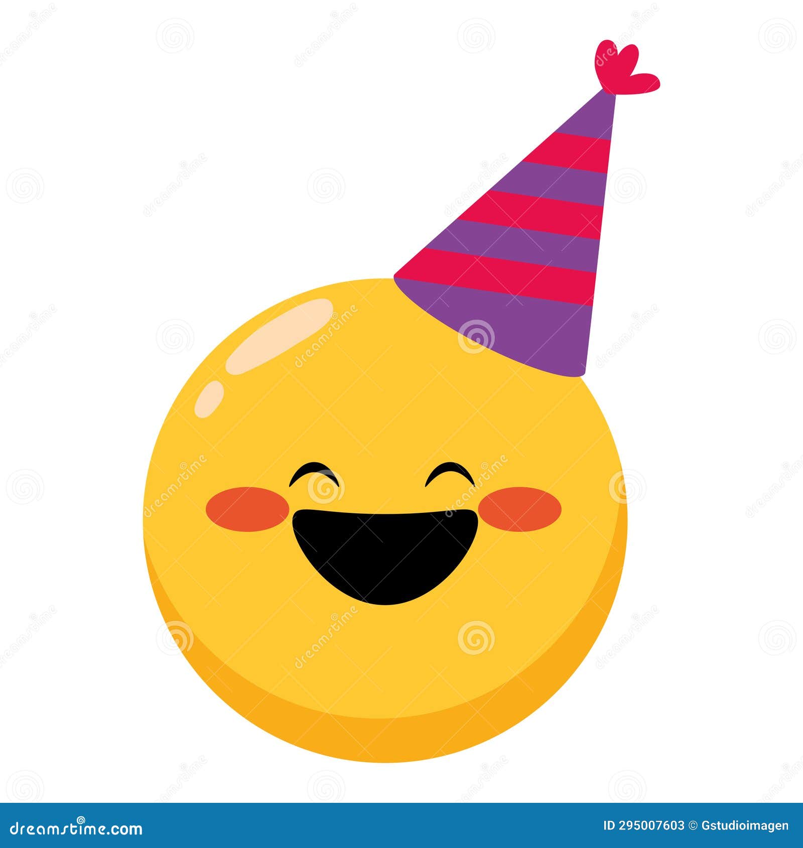 Emoticon face party stock vector. Illustration of emoticon - 295007603