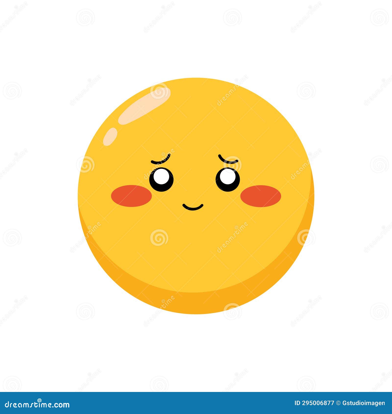 Emoticon face shy stock vector. Illustration of cheerful - 295006877