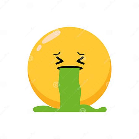 Emoticon face vomit stock vector. Illustration of yellow - 295006929
