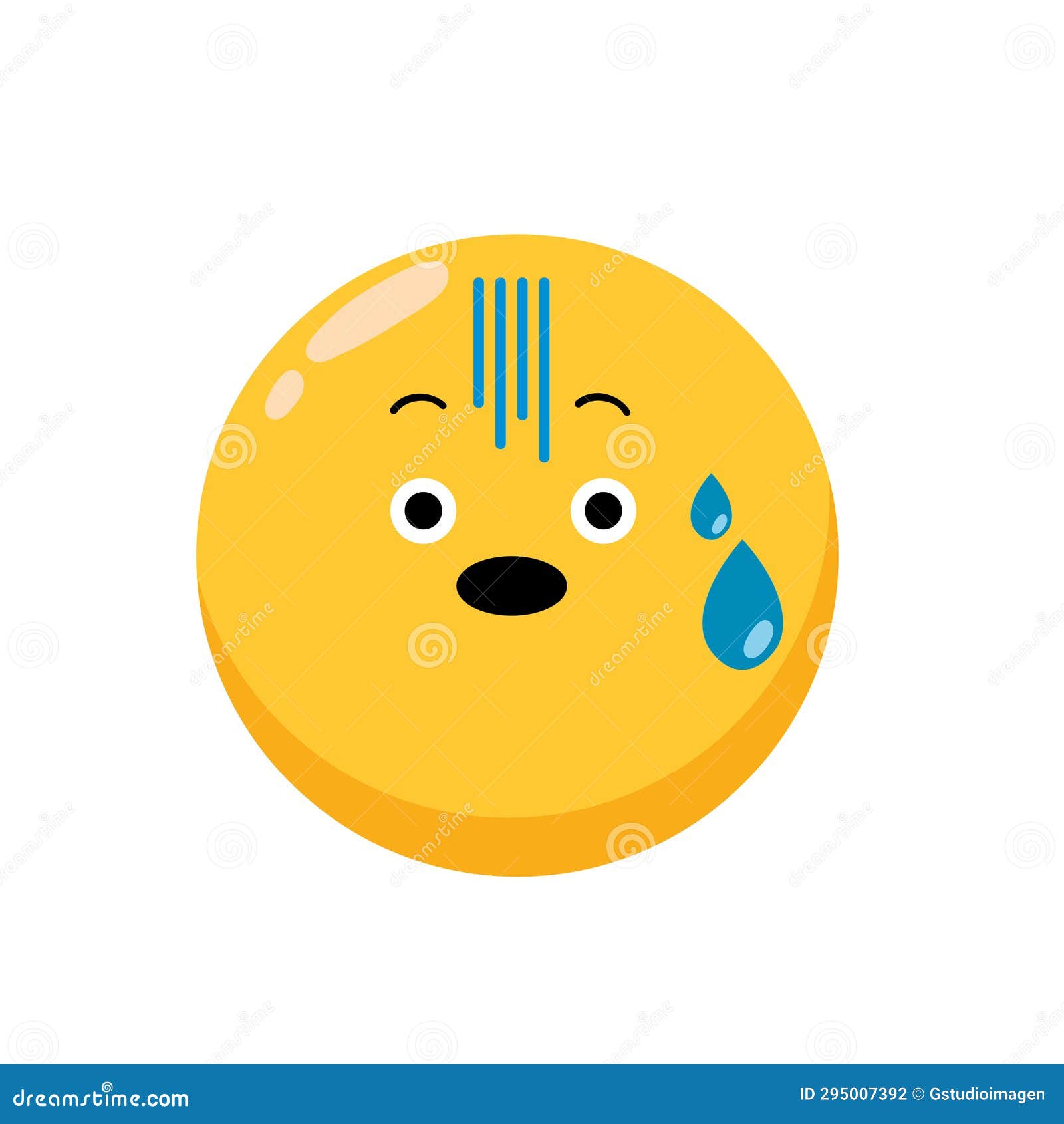 Emoticon face worried stock vector. Illustration of face - 295007392
