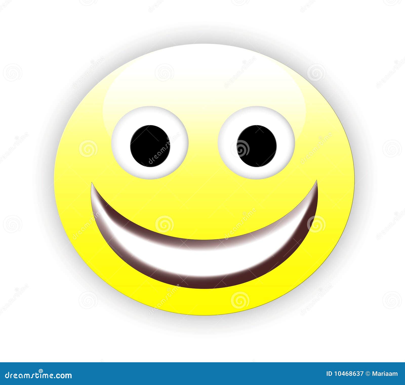 Emoticon felice illustrazione di stock. Illustrazione di giallo - 10468637