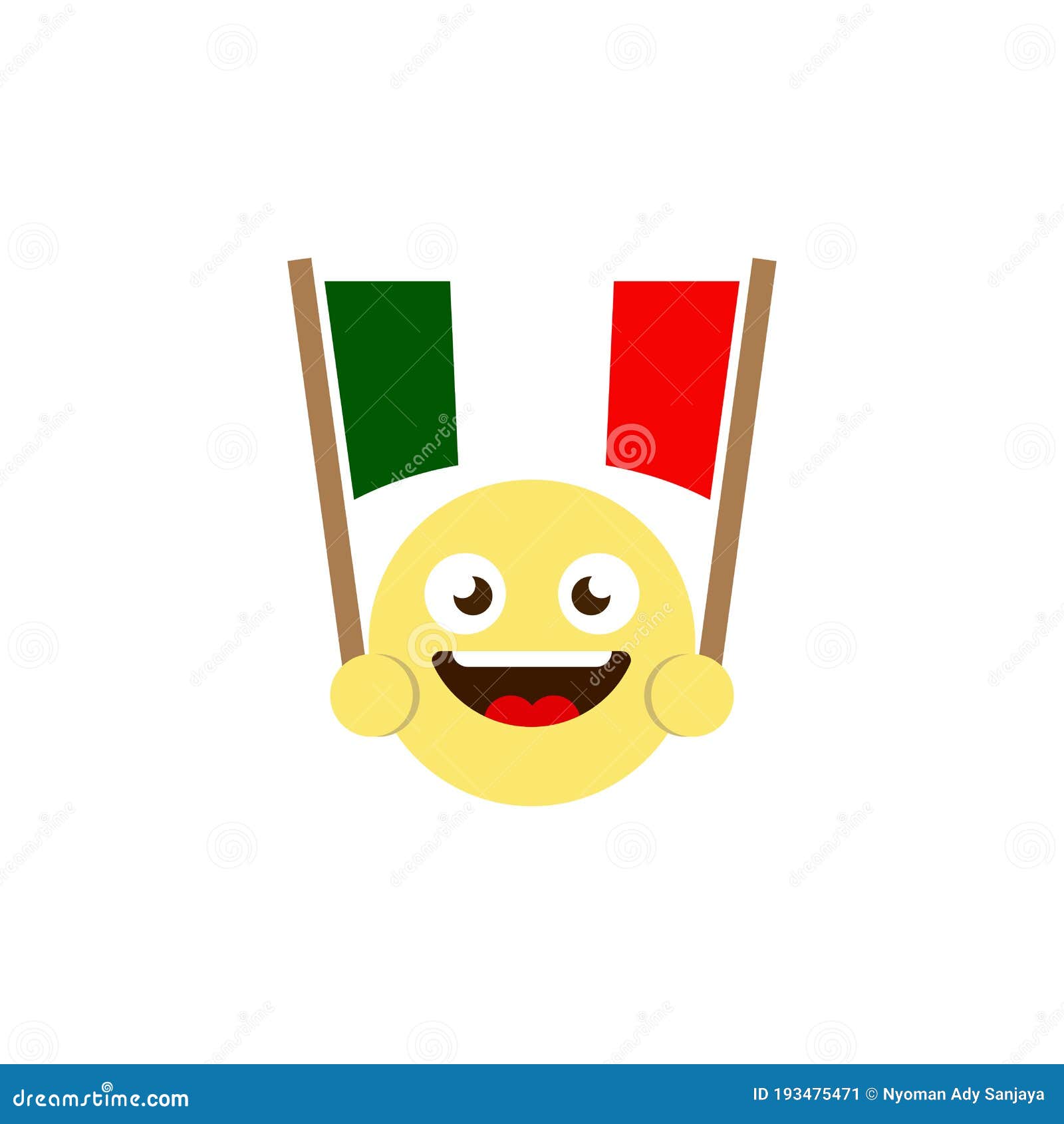 Emoticon Flag Of Netherland Vector Icon Isolated On White Background ...