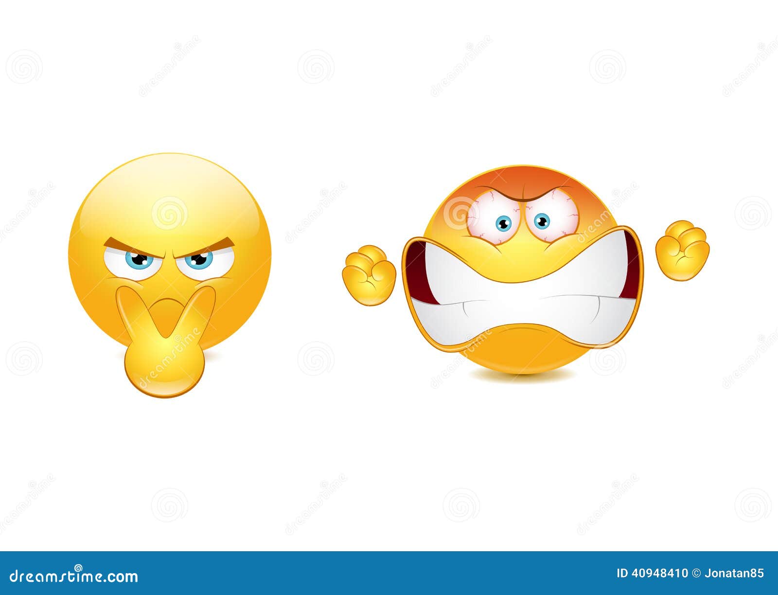 Emoticon furioso y duro stock de ilustración. Ilustración de sonrisa ...