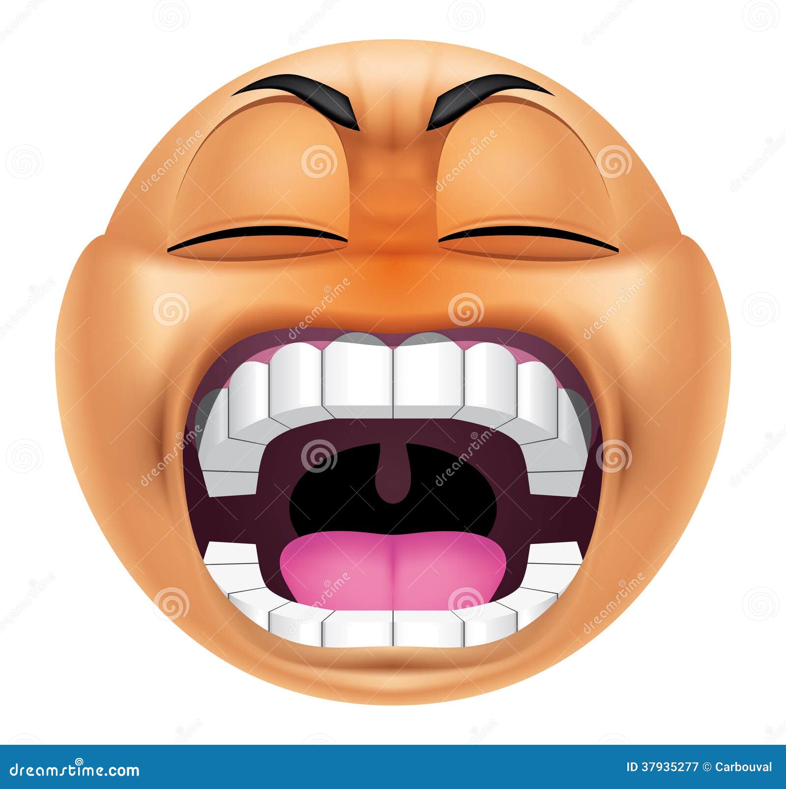 Emoticon furious stock illustration. Illustration of angry - 37935277