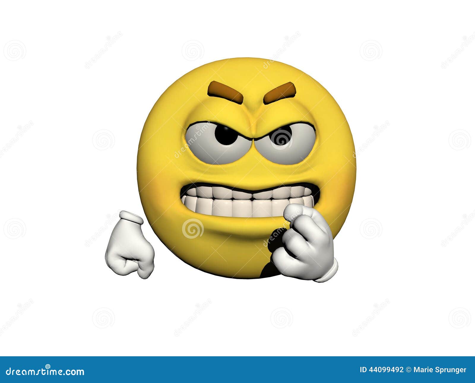 Emoticon in fury stock illustration. Illustration of emoticon - 44099492