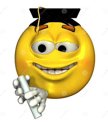 Emoticon Graduate - Includes Clipping Path Stock Illustration ...
