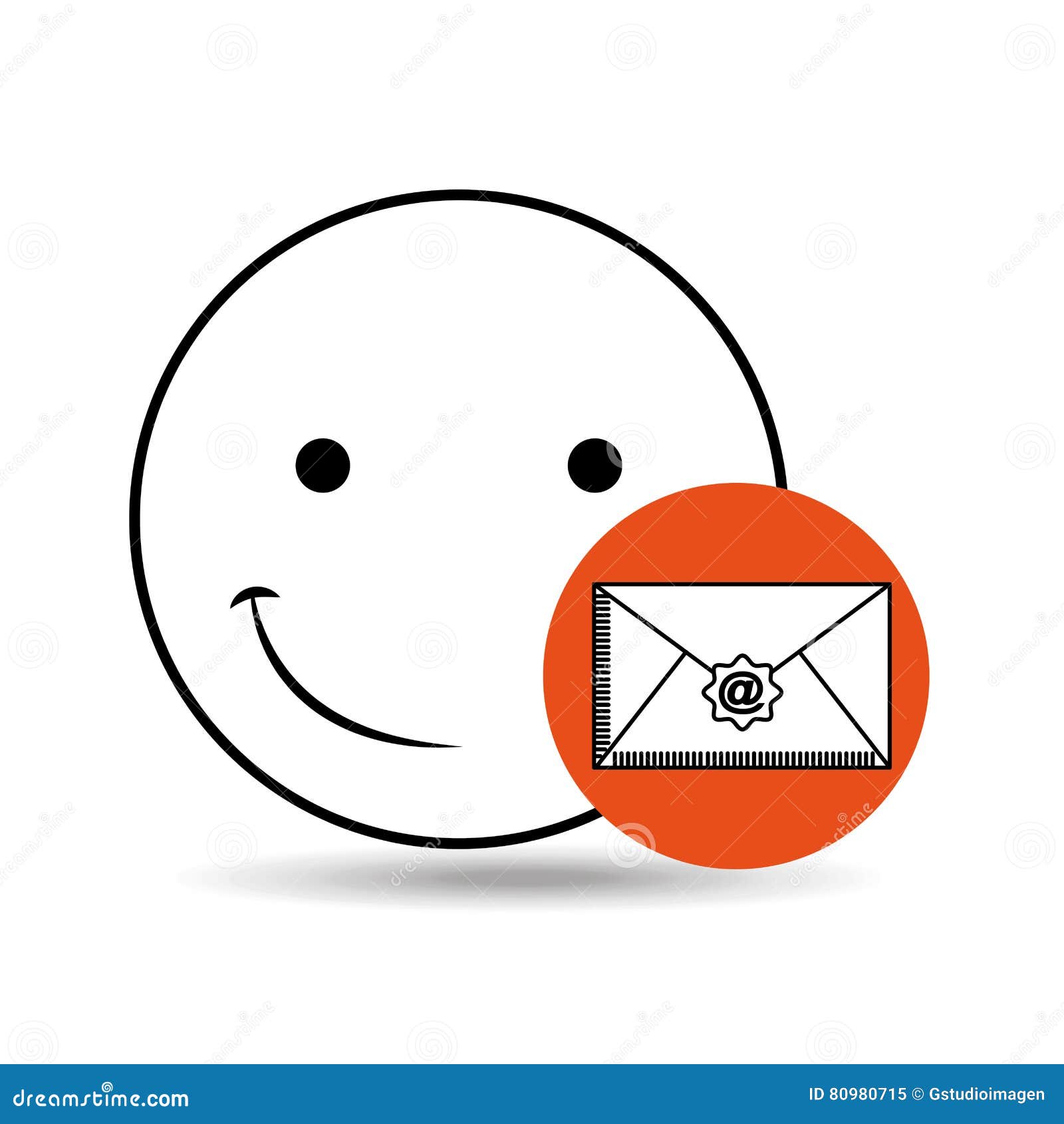 Happy And Sad Email Vector Illustration For Success And Failure Flash ...