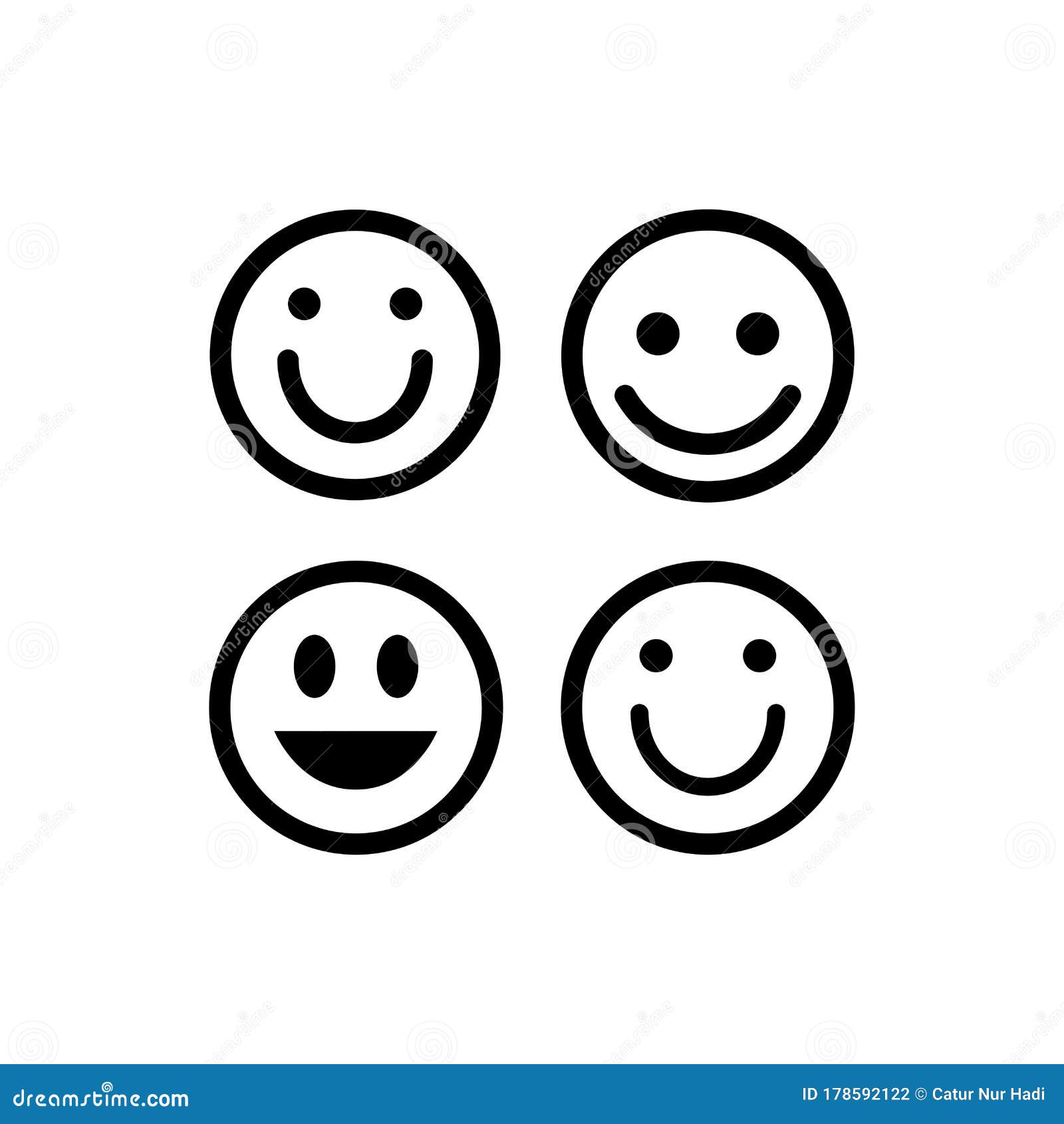 Emoticon Happy Smile Design Trendy Stock Vector - Illustration of ...