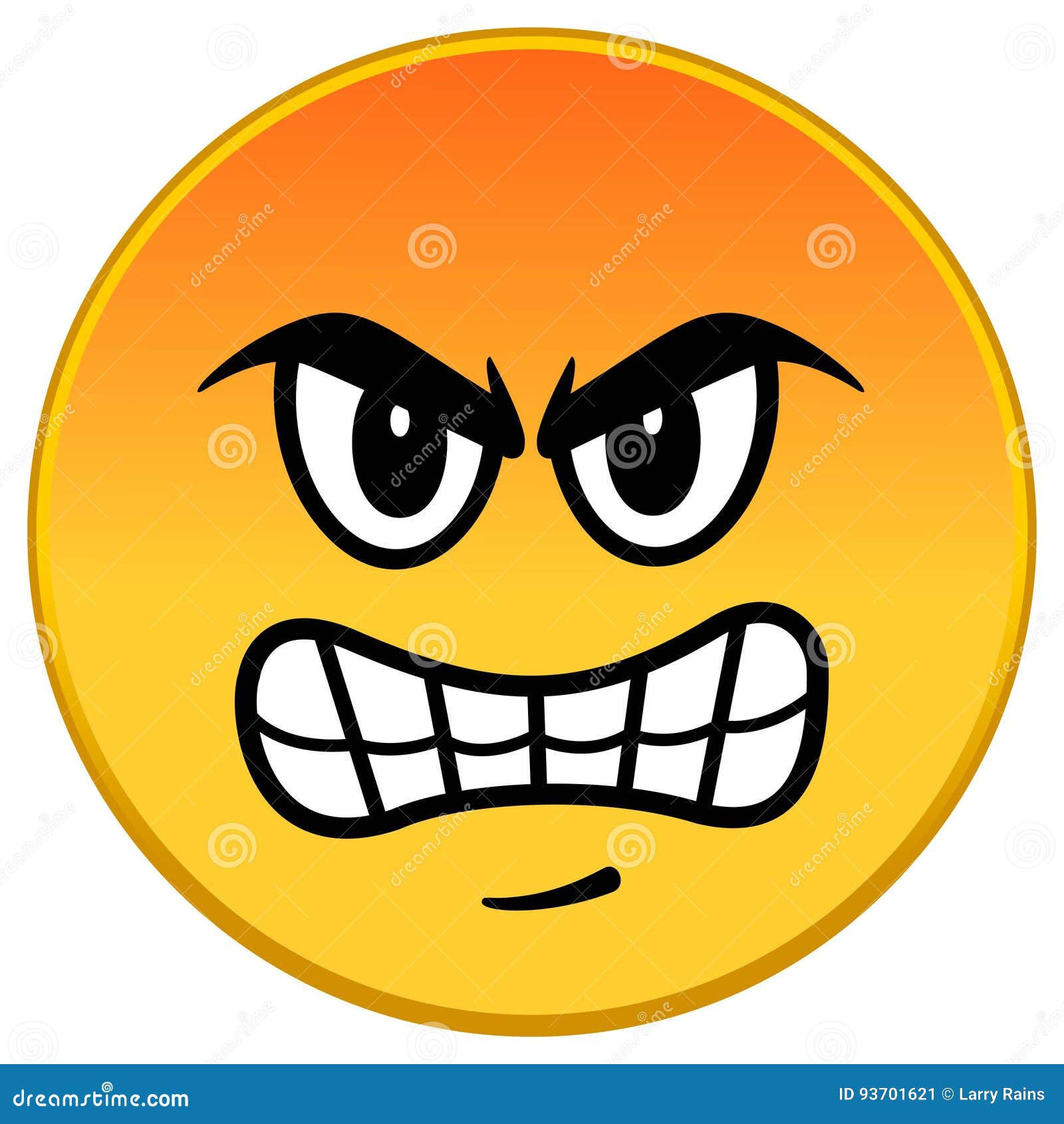 Emoticon irritado ilustração do vetor. Ilustração de frustrado - 93701621