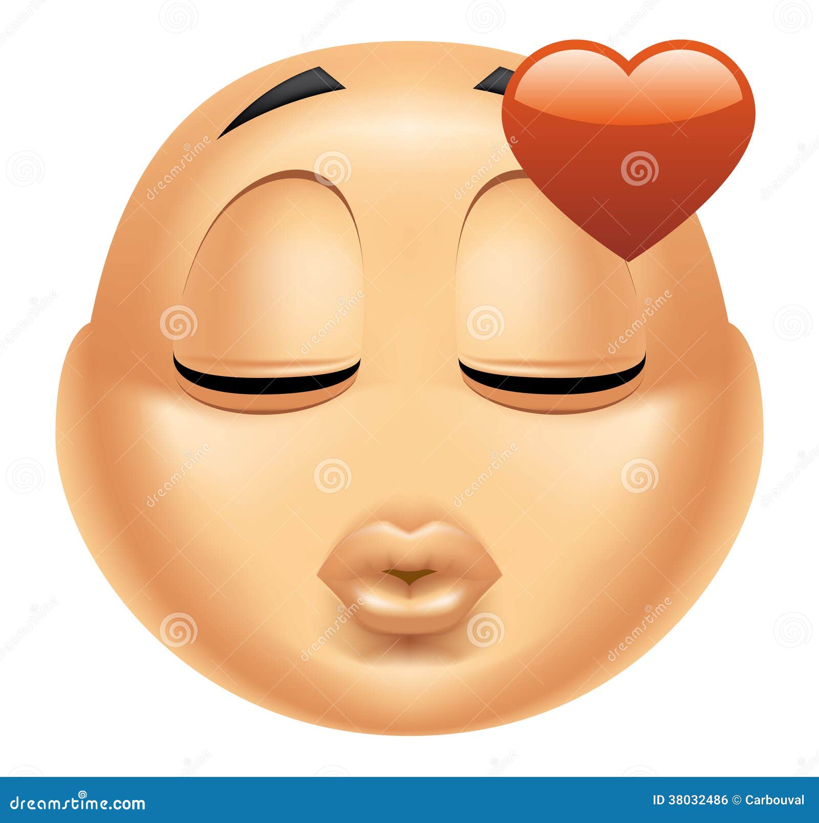 Emoticon kissing stock illustration. Illustration of emoticon - 38032486