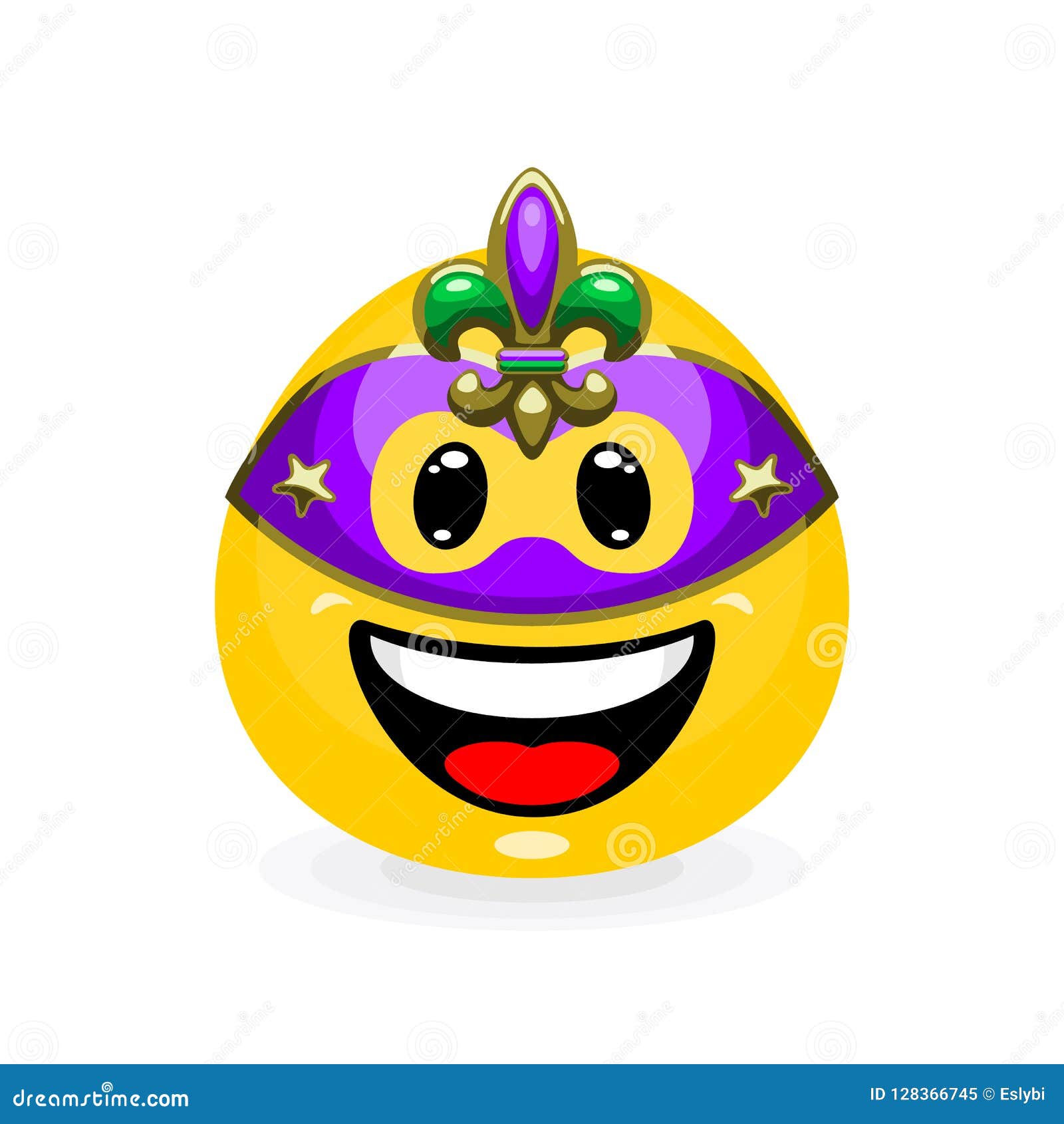 Emoticon Lindo En Máscara Del Carnaval Ilustración del Vector ...