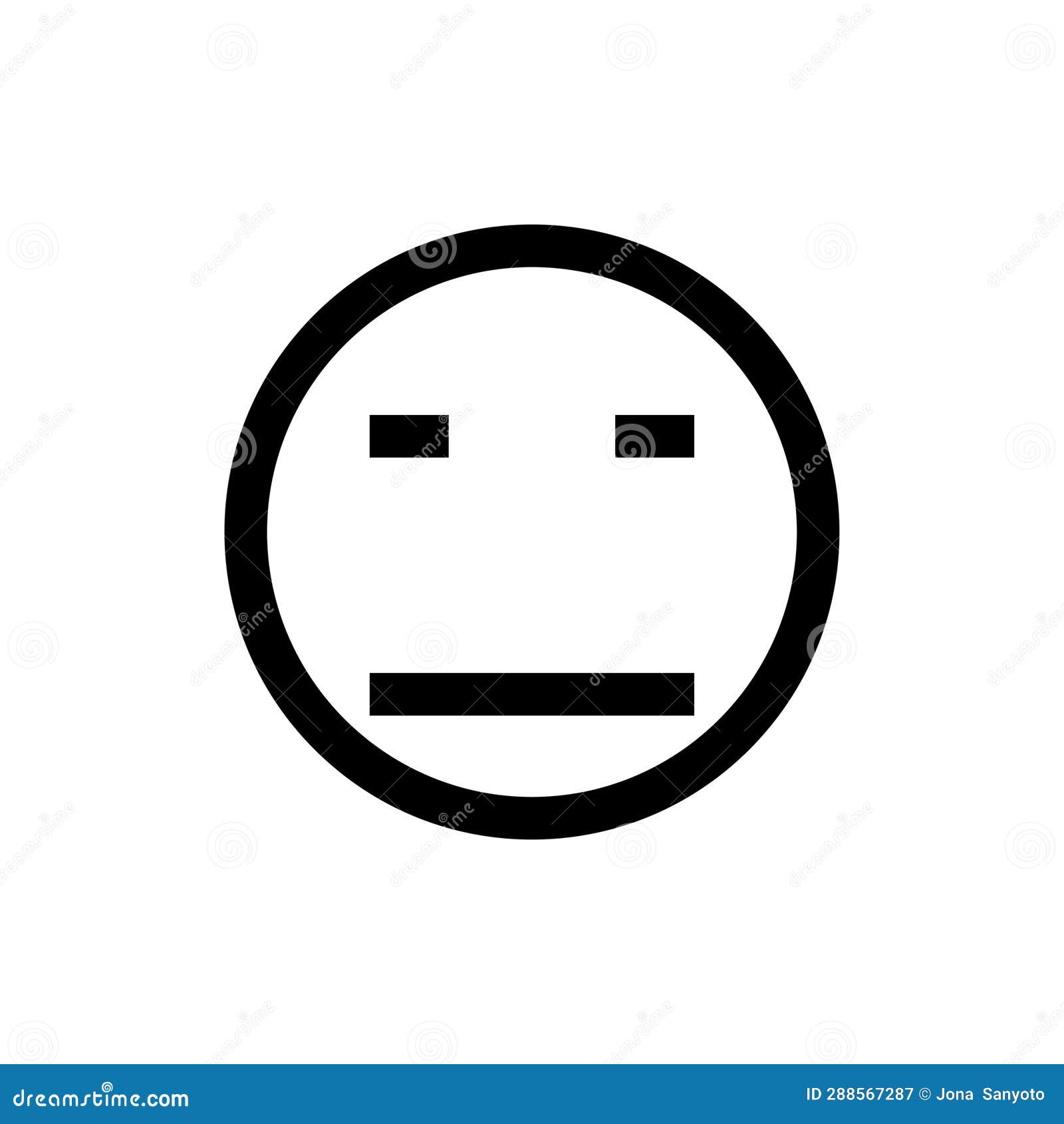 Loser Emoticon Line Icon stock vector. Illustration of vector - 288567287