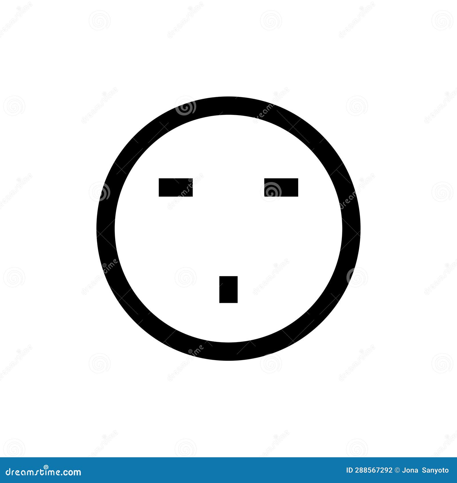 Clueless Emoticon Line Icon Vector Illustration | CartoonDealer.com ...