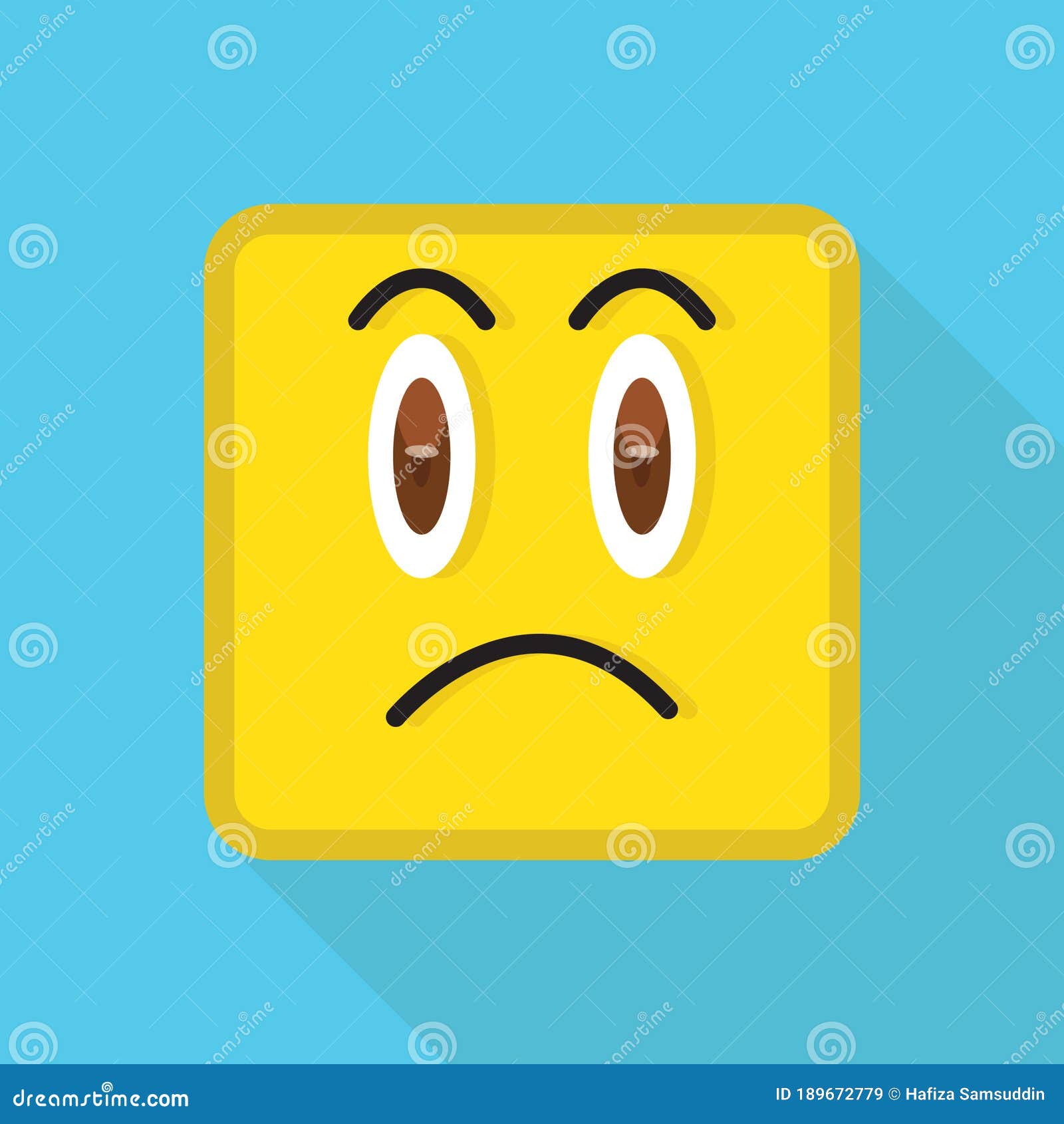 Emoticon Looking Disappointed. Vector Illustration Decorative Design ...